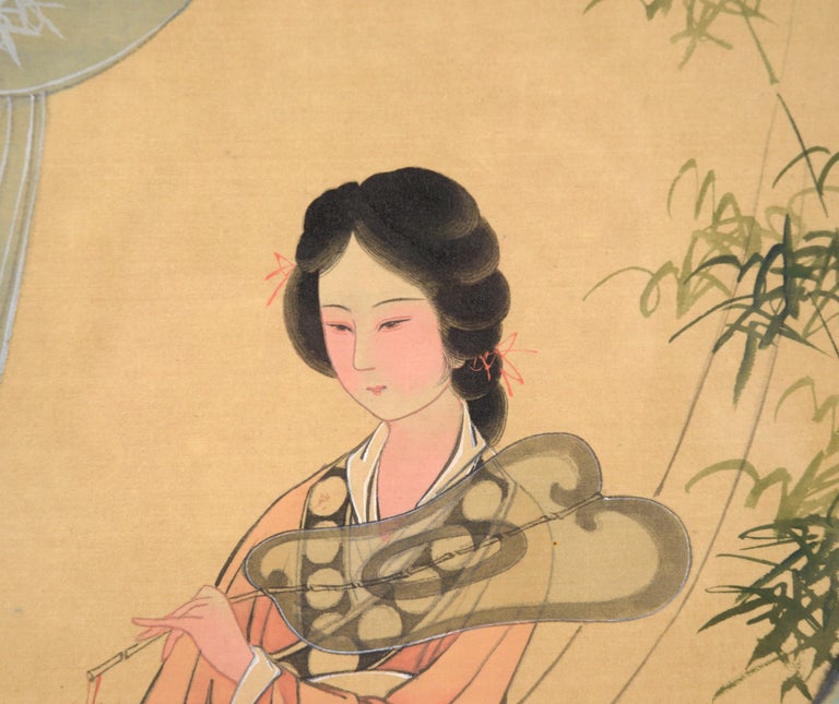 Zhang Fang - Portraits of Chinese Women on Silk (Pair) For Sale at 1stDibs