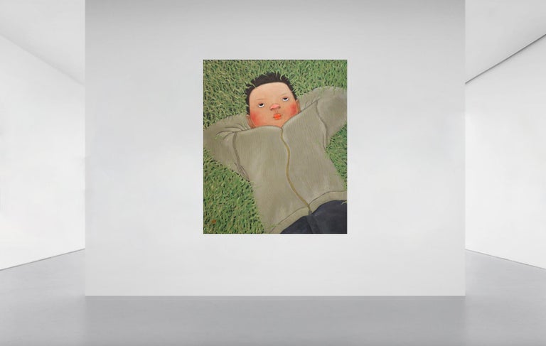 Zhang Hui - The Breeze - the boy lying on the lawn For Sale at 1stDibs