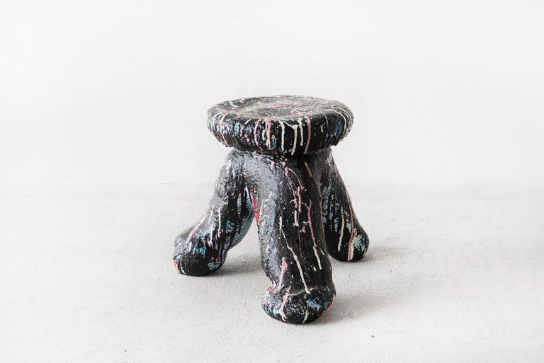 Zhou Yilun Contemporary Design Black Chinese Stool Model "Practice ...