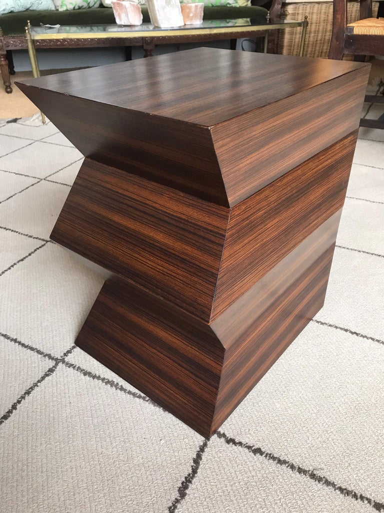 Zig Zag Wood Side Tables at 1stDibs