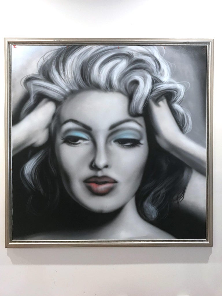 Zilon - "Templar's Girl" Monochrome 20th Century Modern Portrait ...