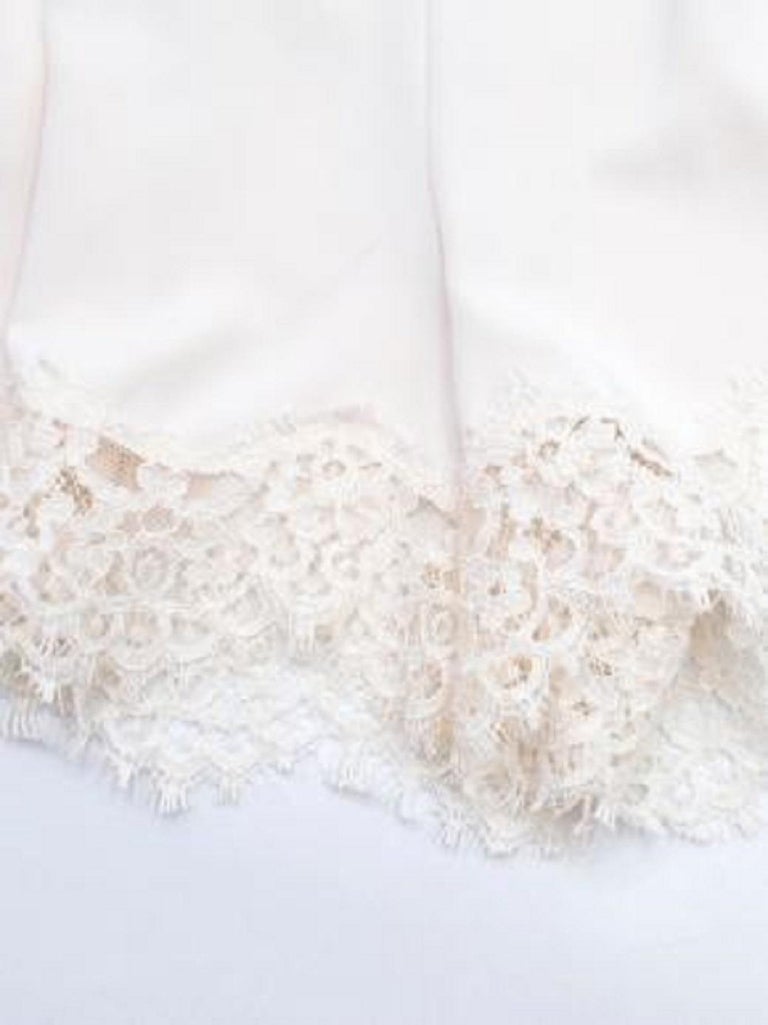 Zimmermann Cream Lace Trim Shorts For Sale at 1stDibs