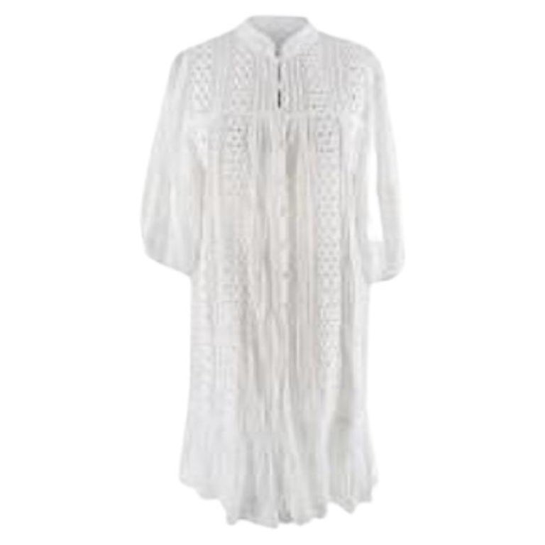 Zimmermann Ivory Lace and Cotton Voile Short Dress For Sale at 1stDibs