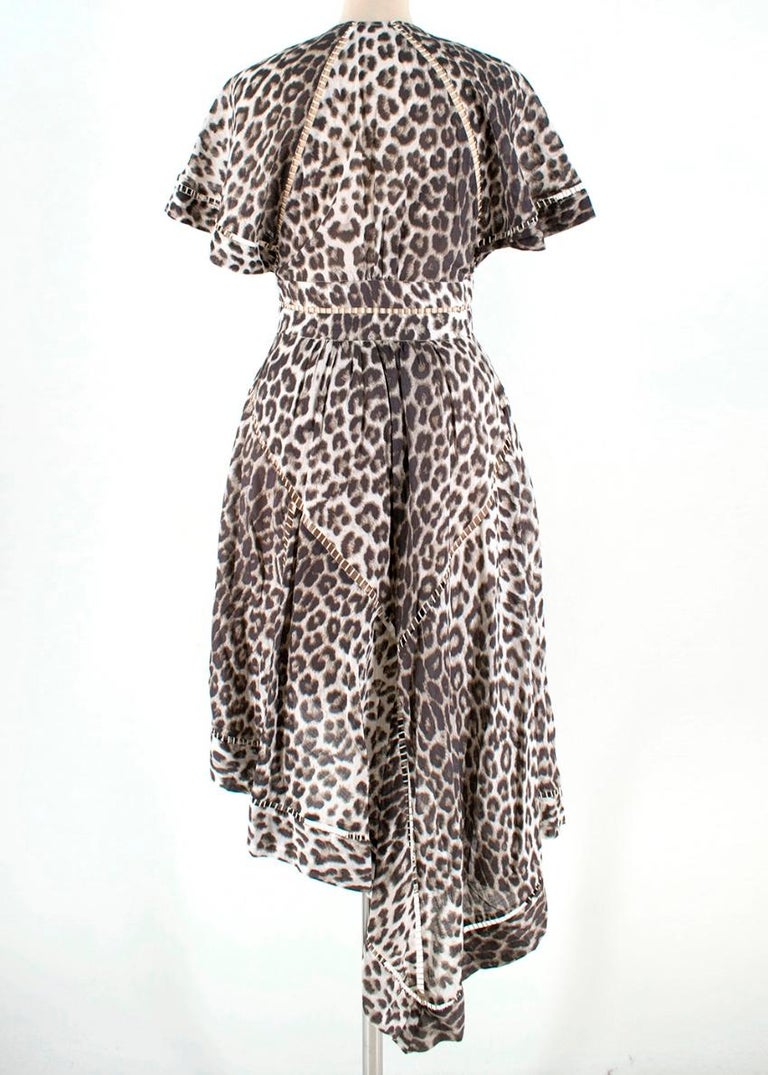 Zimmermann Leopard Print Asymmetrical Dress - Size US0 For Sale at ...