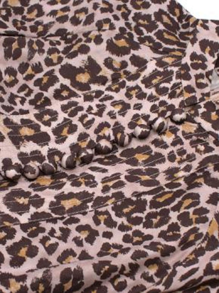 Zimmermann Leopard Print Silk Belted Maxi Dress For Sale at 1stDibs