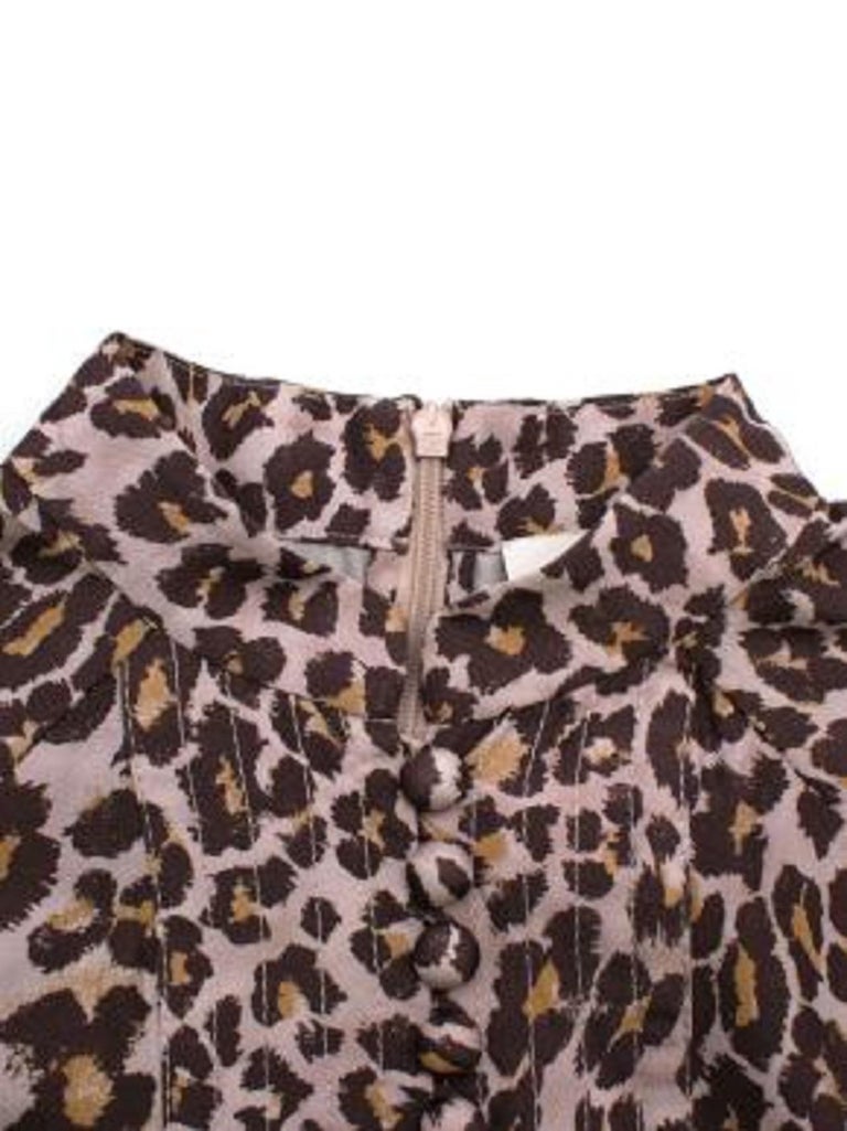 Zimmermann Leopard Print Silk Belted Maxi Dress For Sale at 1stDibs