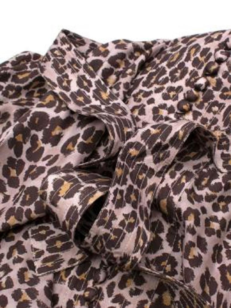 Zimmermann Leopard Print Silk Belted Maxi Dress For Sale at 1stDibs