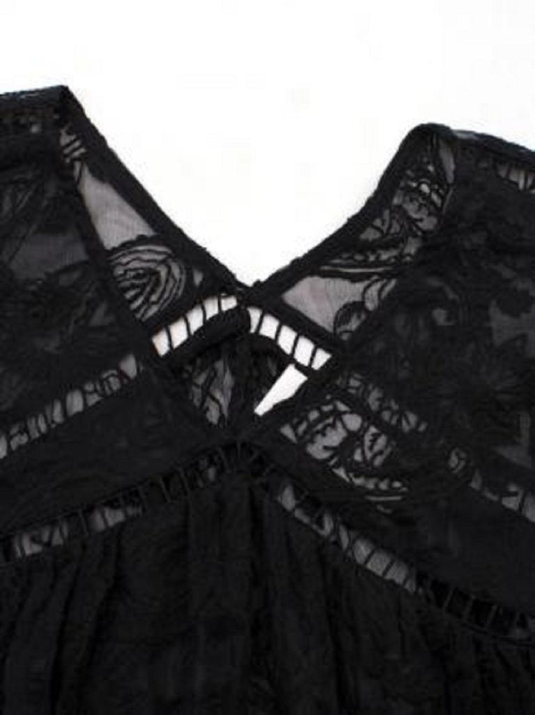 Zimmermann Sheer Black Lace Top For Sale at 1stDibs