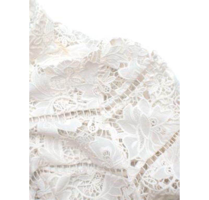 Zimmermann White Guipure Lace Shirt Dress For Sale at 1stDibs ...
