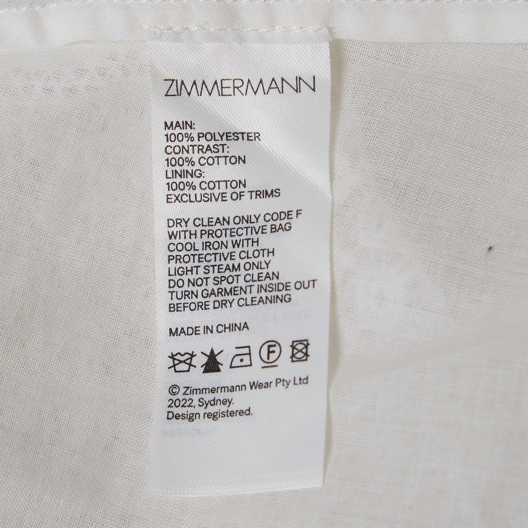 Zimmermann White Lace Prima Insert Trim Maxi Dress S For Sale at 1stDibs