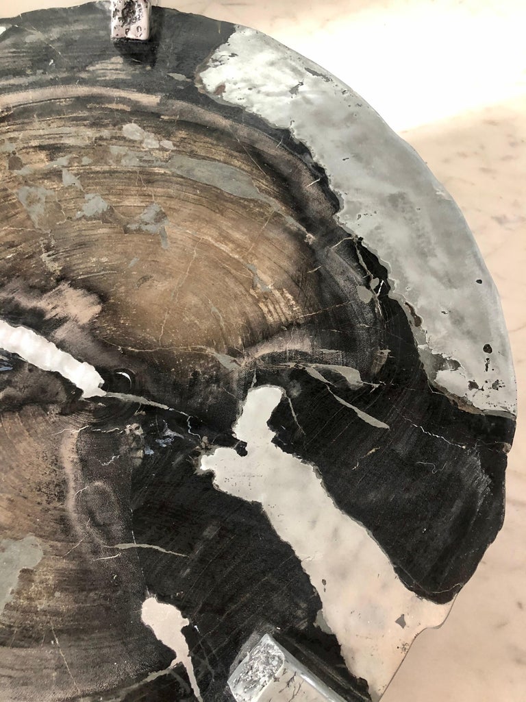 Zinc Decay of Time Circular Coffee Table For Sale at 1stDibs