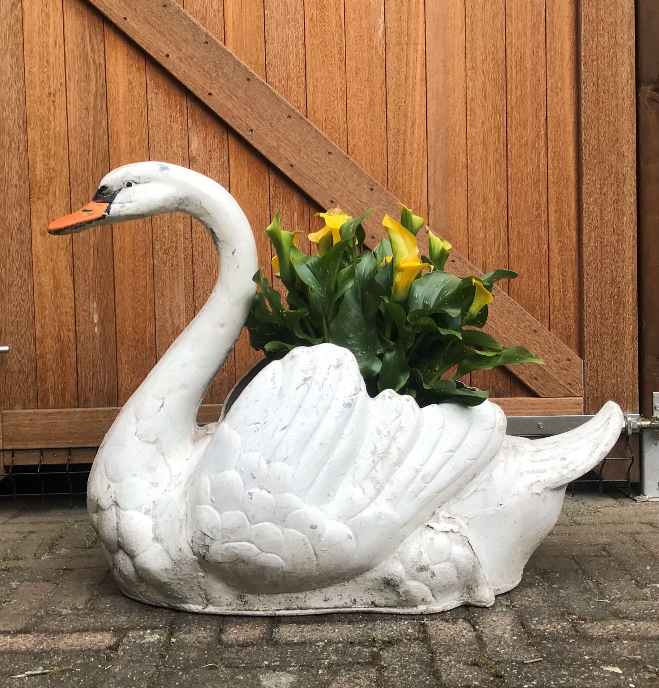 Zinc Lifesize Swan Planter Early 20th Century For Sale at 1stDibs ...