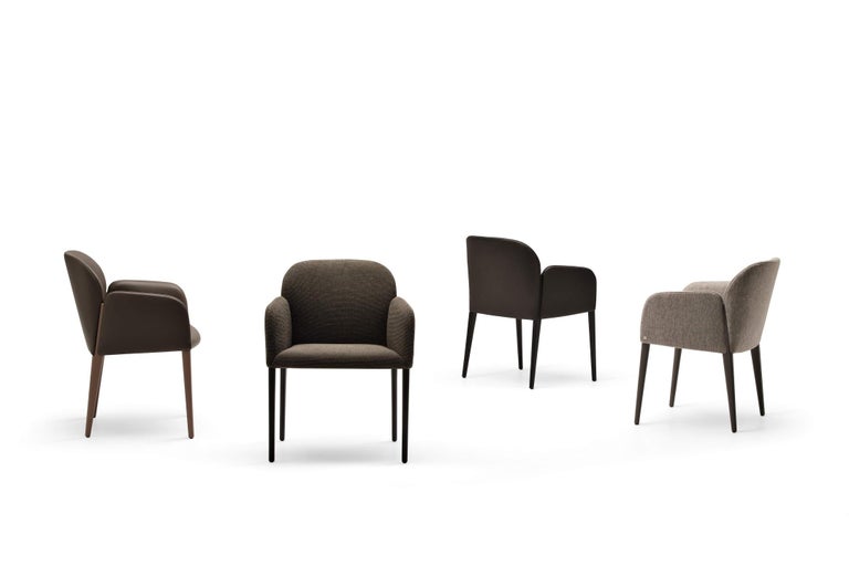 Zip Chair in Gray Fabric with Ashwood Legs by Busnelli For Sale at 1stDibs