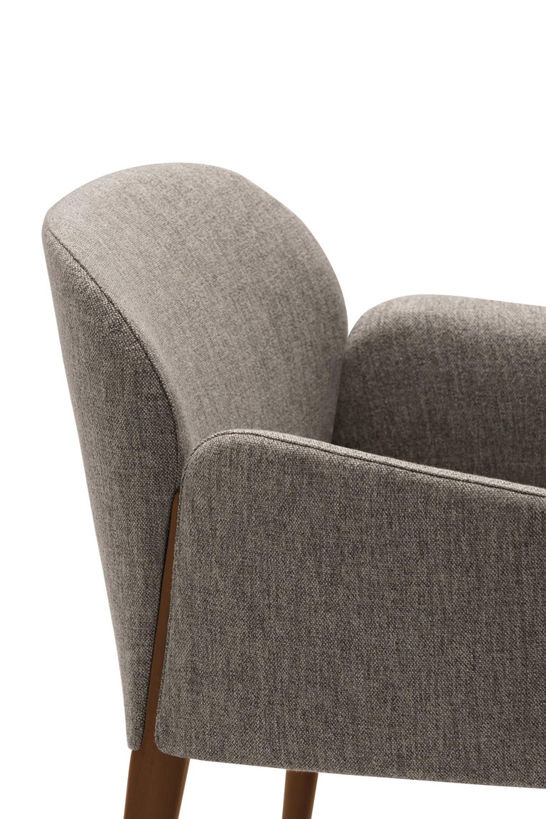 Zip Chair in Gray Fabric with Ashwood Legs by Busnelli For Sale at 1stDibs