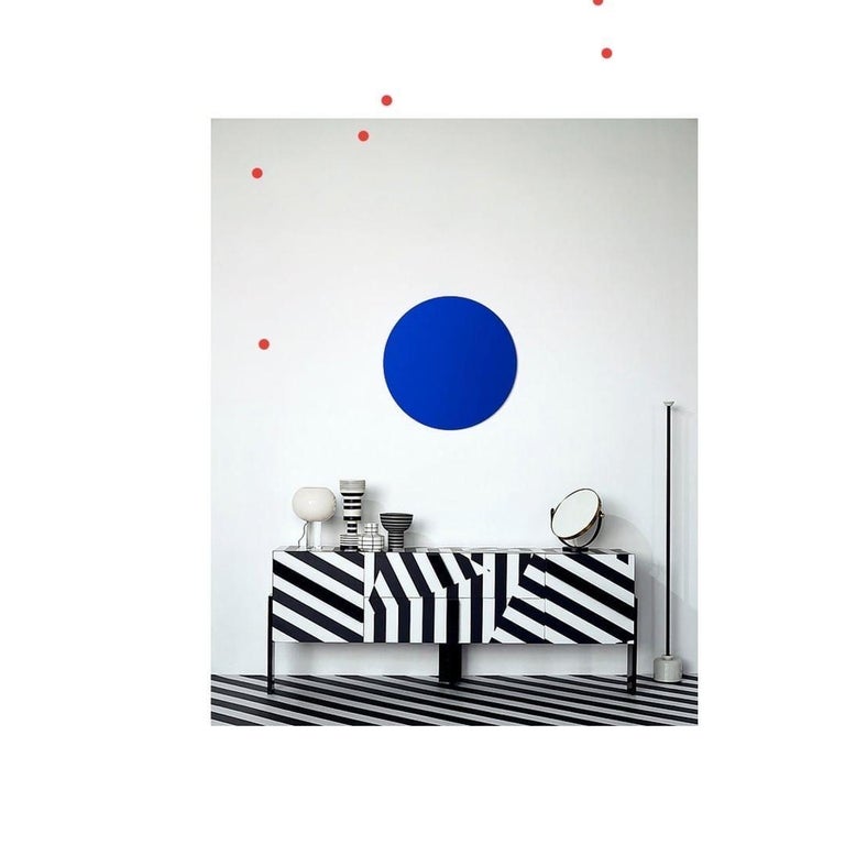 Ziqqurat Cabinet L White Black Stripes by Driade For Sale at 1stDibs