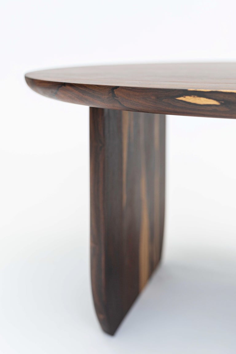 Ziricote Tropical Solid Wood Round Coffee Table For Sale at 1stDibs