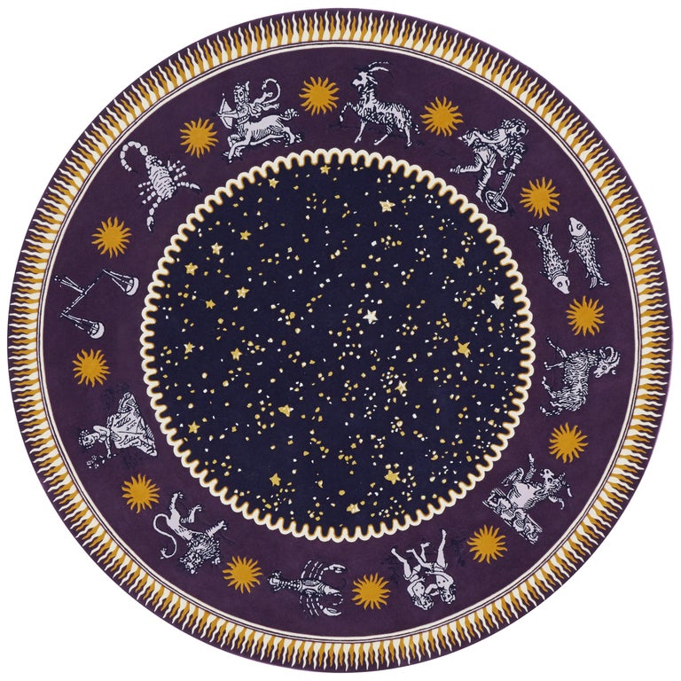 Zodiac Rug by Sasha Bikoff Interior Design at 1stDibs | astrology rug ...