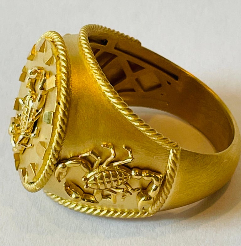 Zodiac Scorpion Ring in 22k Gold by Tagili For Sale at 1stDibs | gold ...