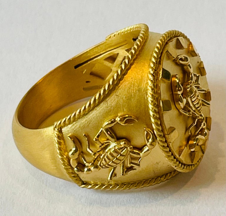 Zodiac Scorpion Ring in 22k Gold by Tagili For Sale at 1stDibs | gold ...