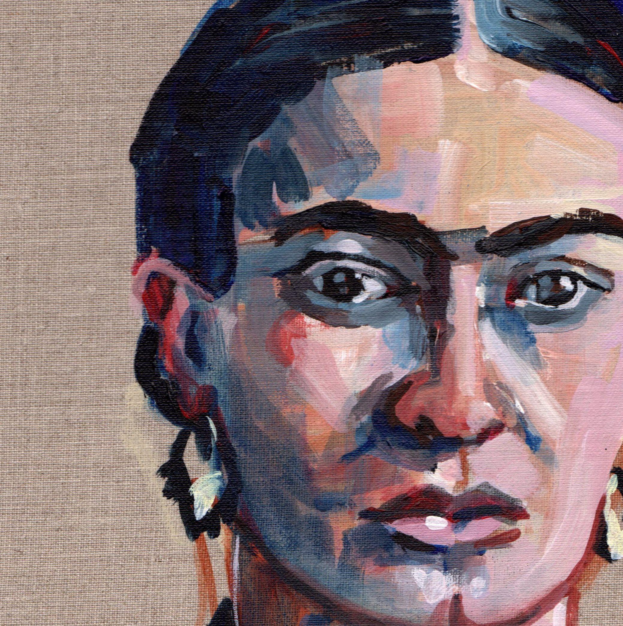 Zoe Elizabeth Norman - A Sketch of Frida, Painting, Acrylic on Canvas ...
