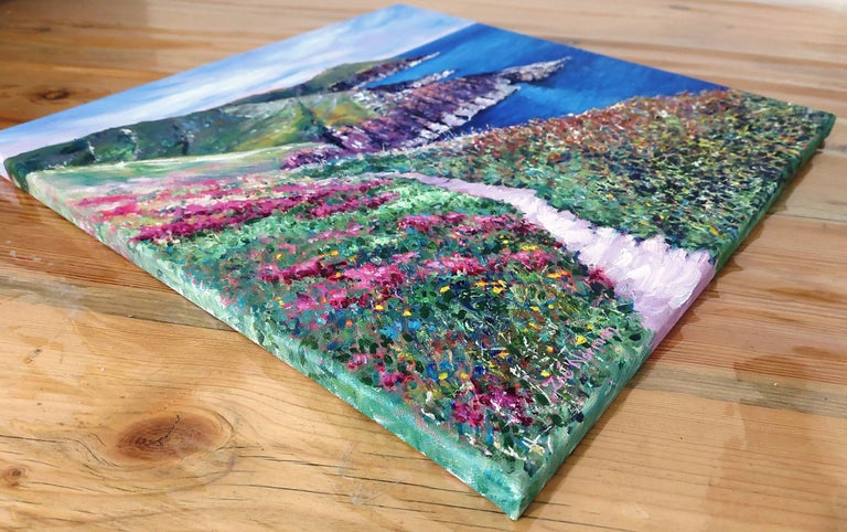 Zoe Elizabeth Norman - Coastal Path, Painting, Oil on Canvas For Sale ...