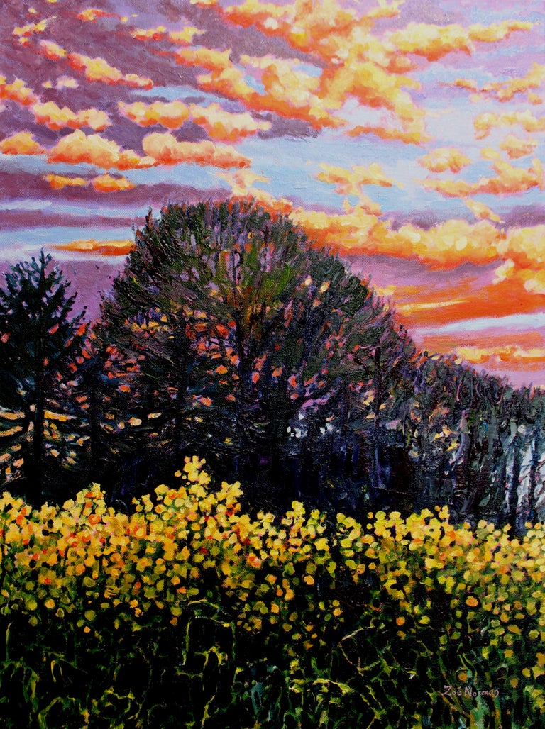 Zoe Elizabeth Norman - Golden Evening, Painting, Oil on Canvas For Sale ...