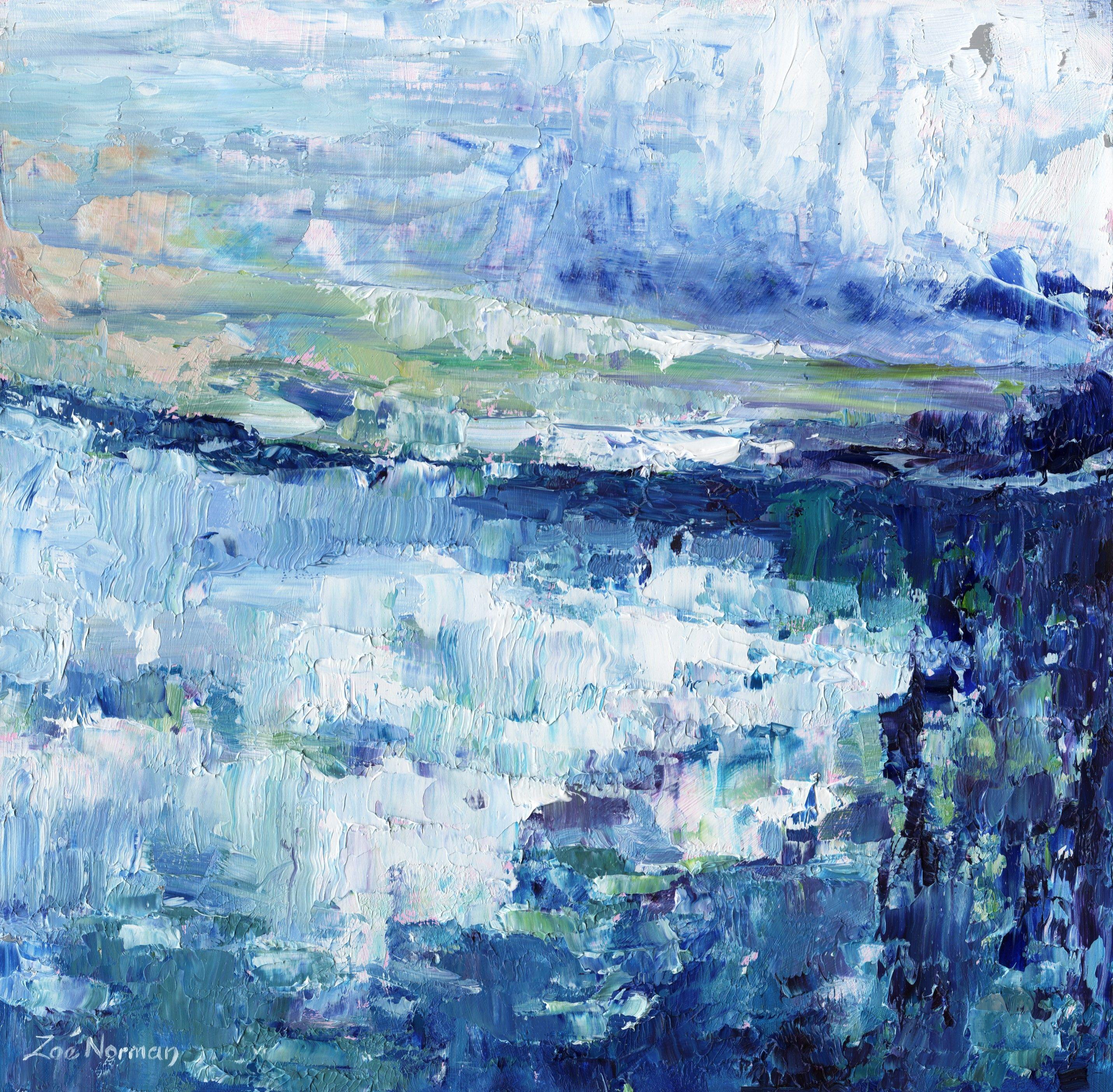 Zoe Elizabeth Norman - Ice Flow, Painting, Oil on MDF Panel For Sale at ...