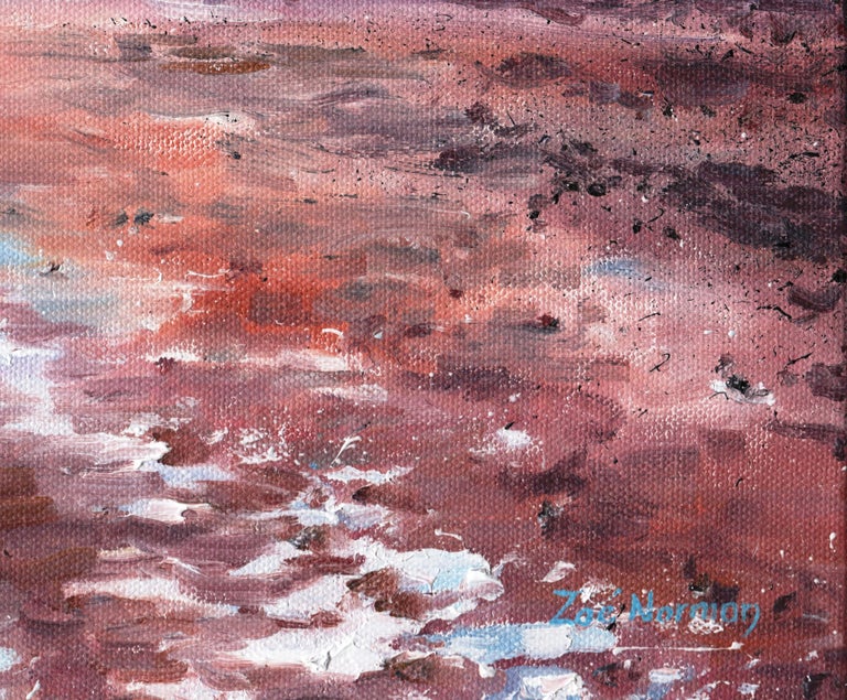 Zoe Elizabeth Norman - Tranquil Beach, Painting, Oil on Canvas For Sale ...