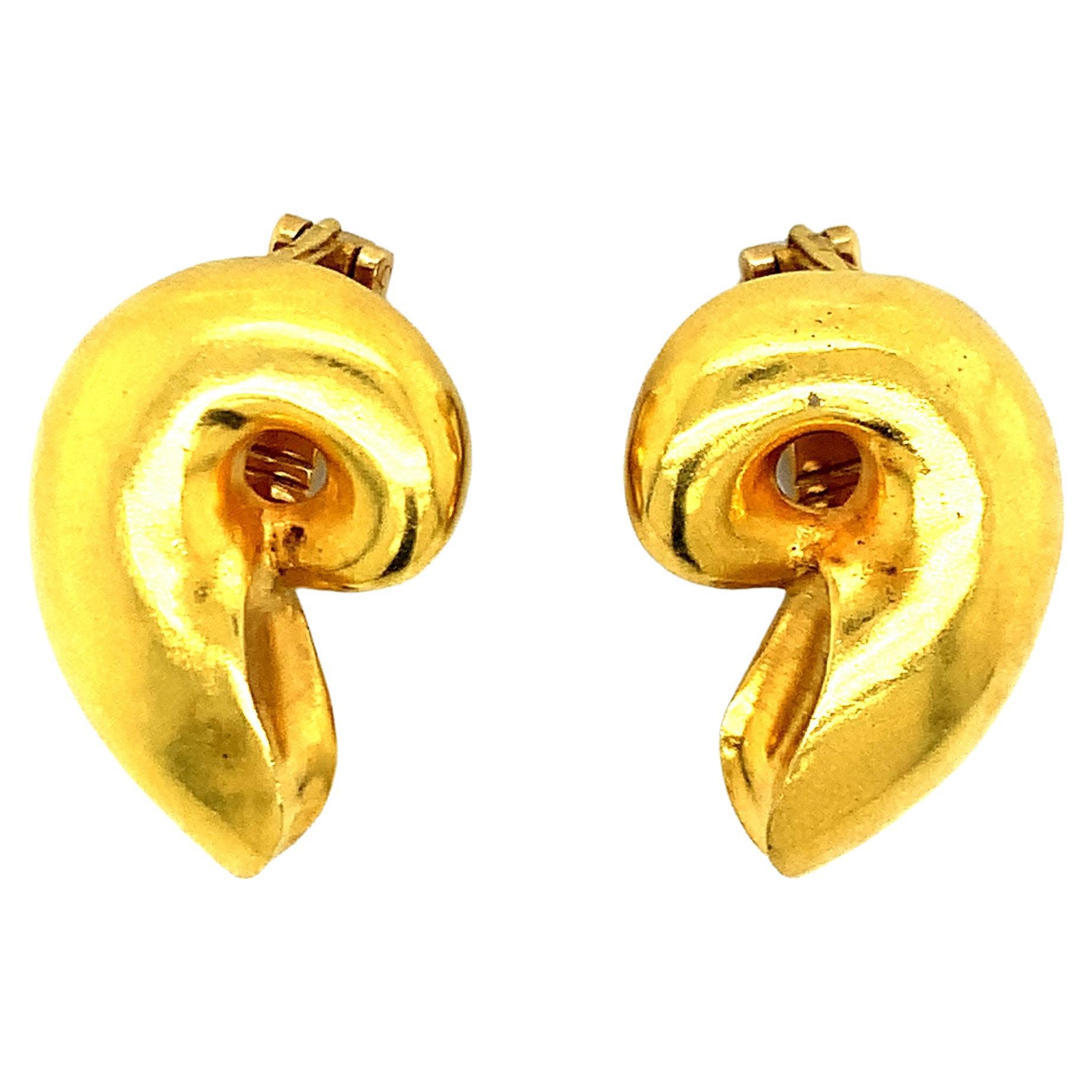 Susan Berman Ancient Roman Gold Coin Ear Clips For Sale at 1stDibs