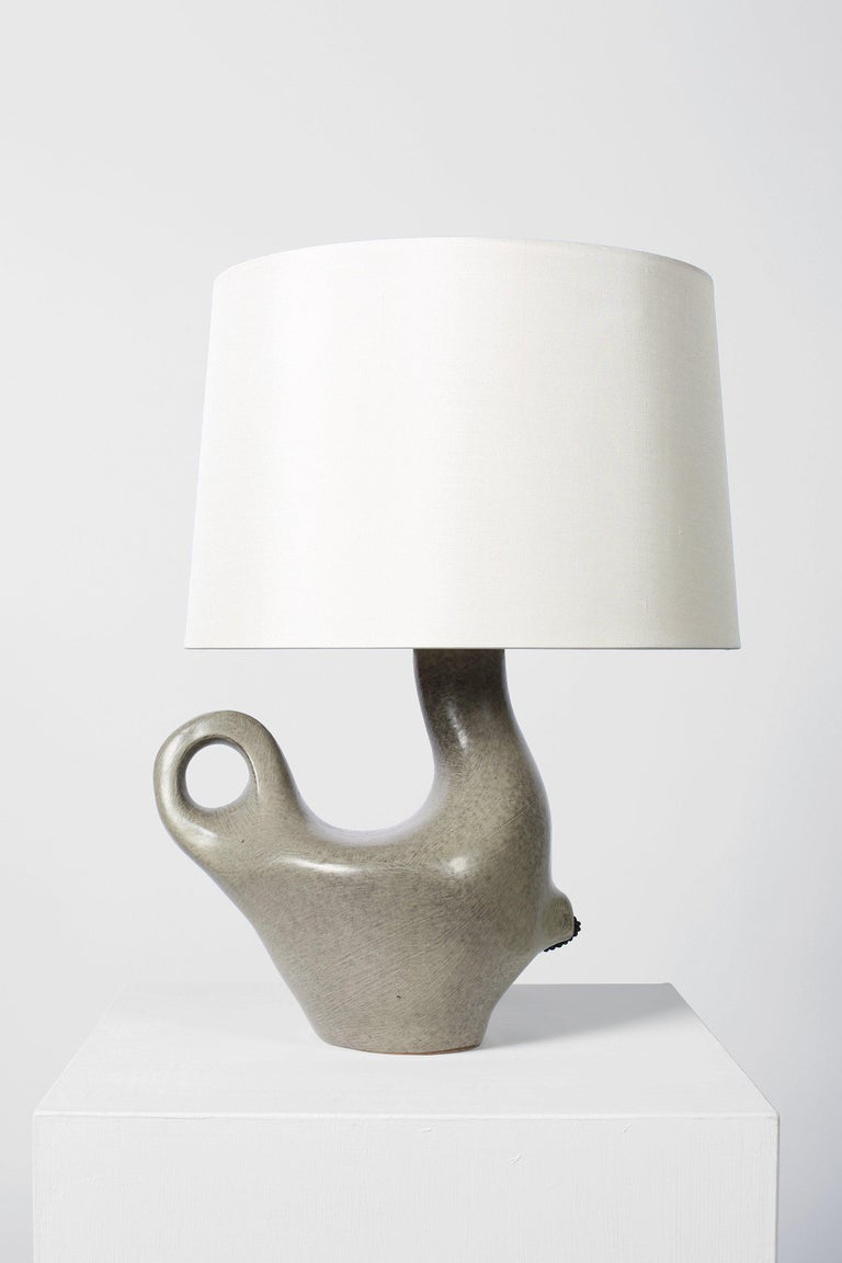 Zoomorphic Ceramic Lamp by Max Idlas For Sale at 1stDibs