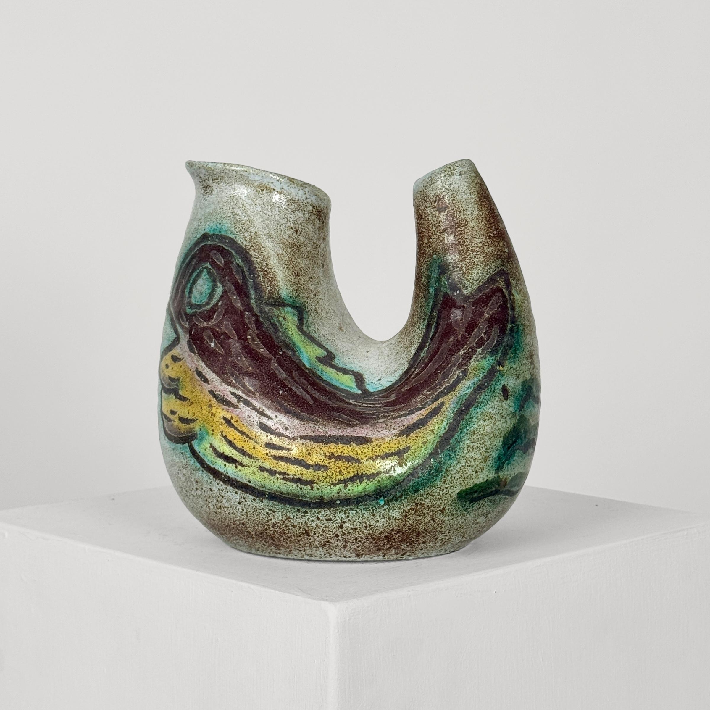 Zoomorphic vase by the Accolay potters For Sale at 1stDibs