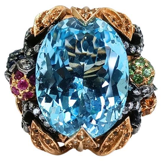 Zorab Creation, the Jezebel Marquis Amethyst and Blue Topaz Ring For ...