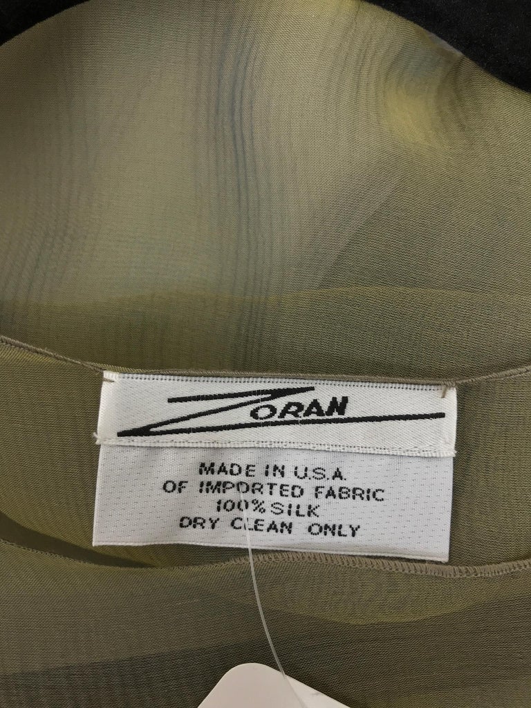 Zoran Changeable Silk Poet Sleeve Layering Top 1990s at 1stDibs