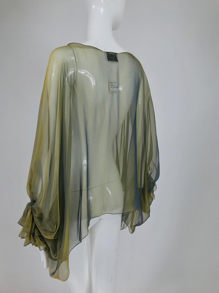 Zoran Changeable Silk Poet Sleeve Layering Top 1990s at 1stDibs