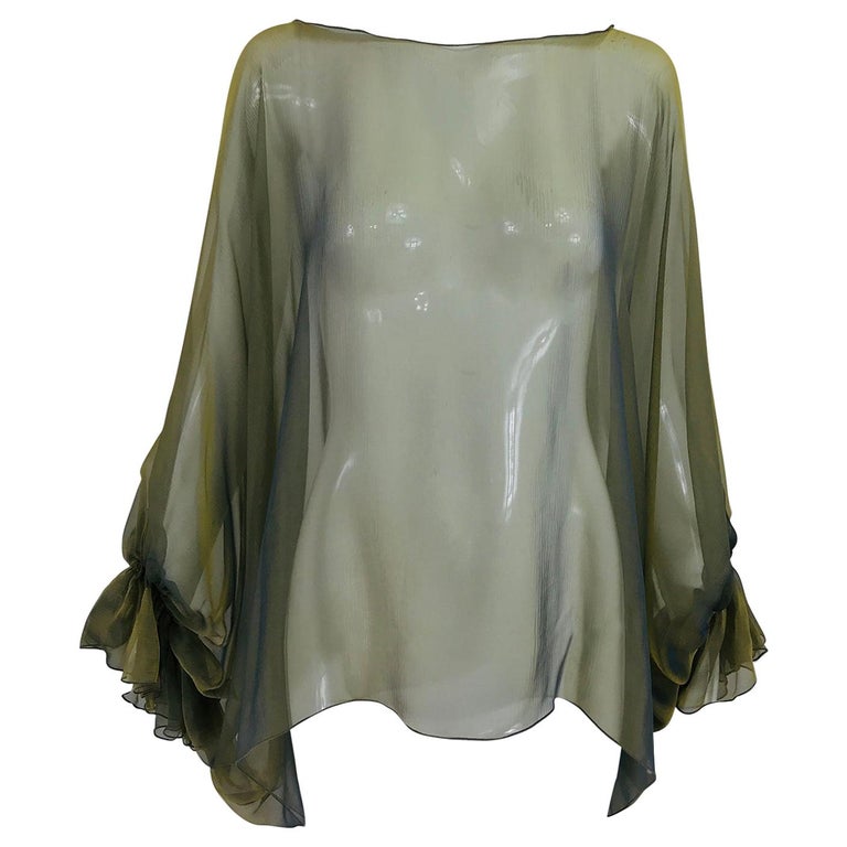 Zoran Changeable Silk Poet Sleeve Layering Top 1990s at 1stDibs