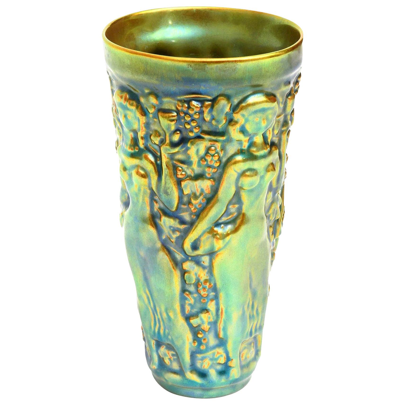 Zsolnay Cerami Vase For Sale at 1stDibs
