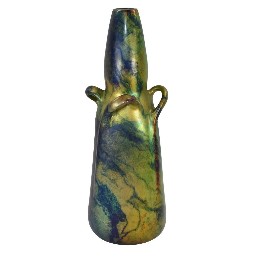 Zsolnay Hungarian C1900 Antique Eosin Blue Gold Luster Art Nouveau ...