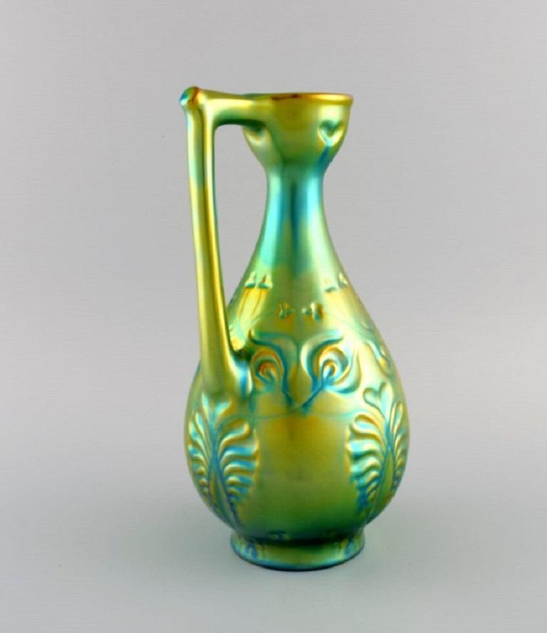 Zsolnay Jug in Glazed Ceramics, Beautiful Eosin Glaze, 1960's For Sale ...