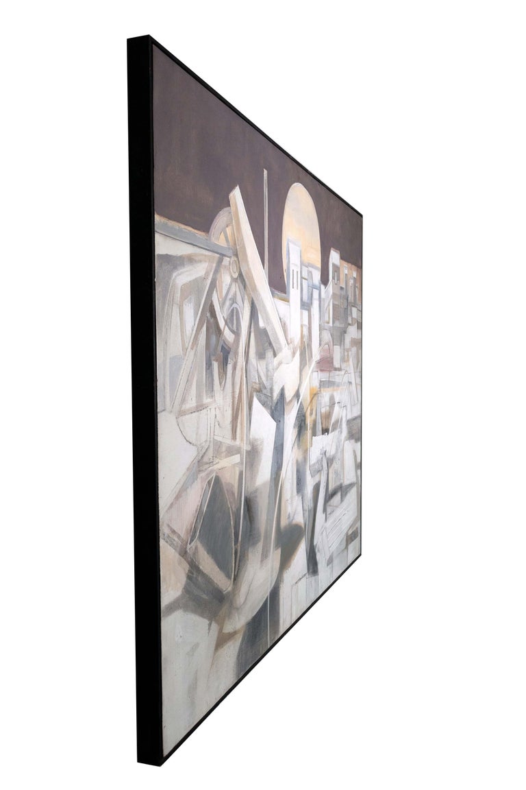 Zubel Kachadoorian Industrial Yards 1988 Signed Acrylic Painting on ...