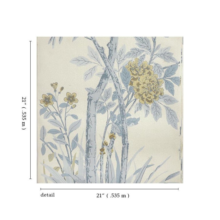 Zuber, 'Decor Chinois' Hand Wood Blocked Scenic Wall Paper in Cornflake ...
