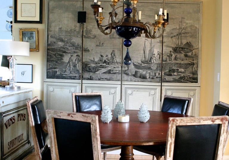 Zuber Original Wallpaper Screen with French Hinges For Sale at 1stDibs