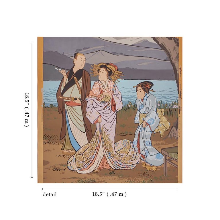 Zuber, 'Scenes Japonaises' Hand Wood Blocked Scenic Wall Paper in ...