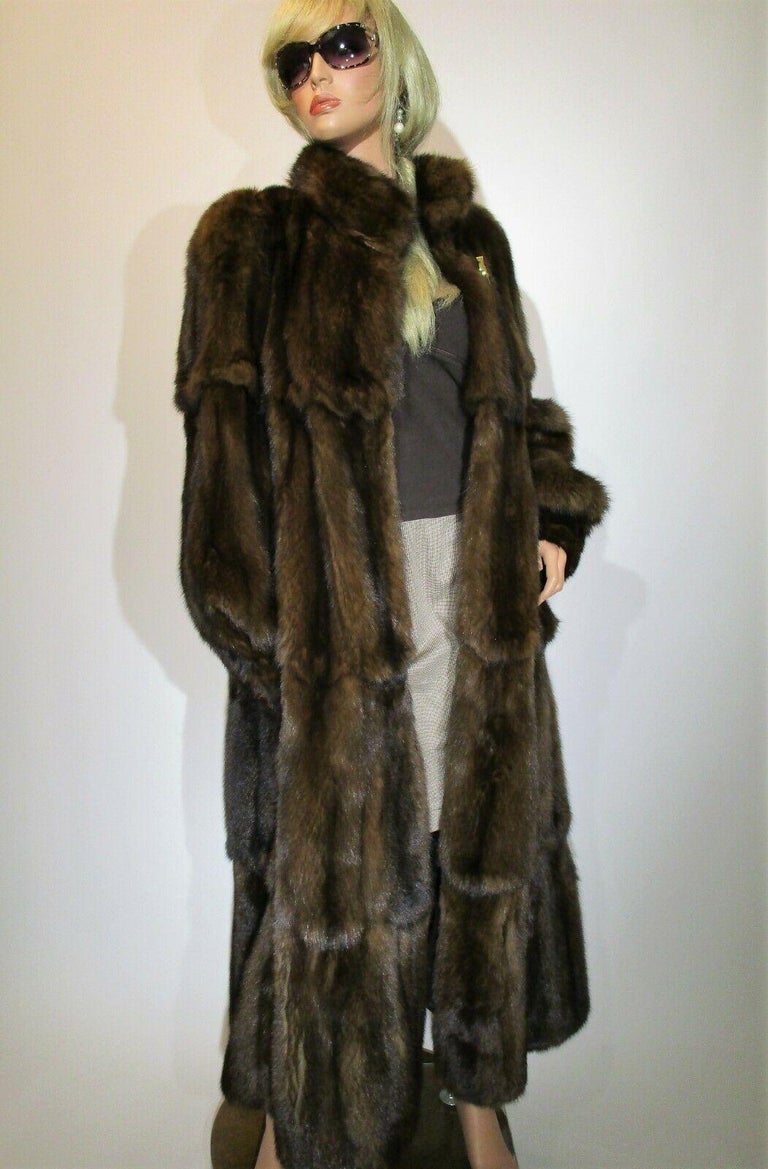 Zuki Sable fur coat swing full length (Size M-L) For Sale at 1stDibs
