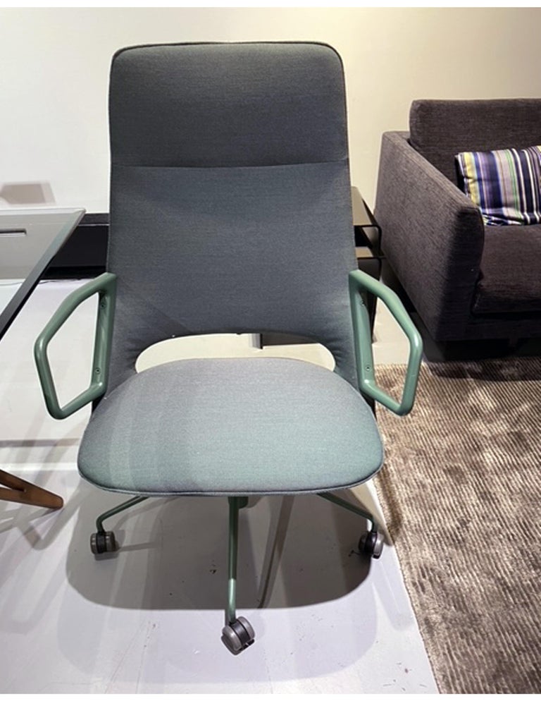 Zuma Green High Back Desk Chair by Patrick Norguet at 1stDibs