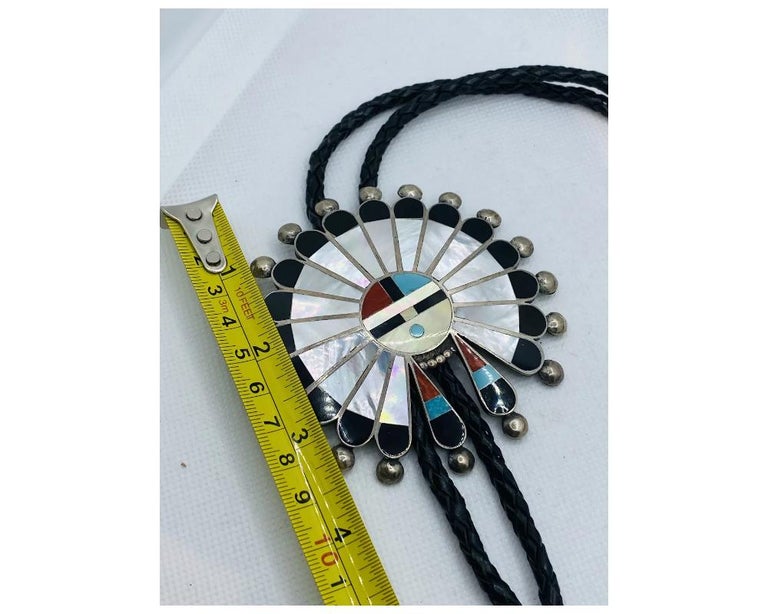 Zuni Sun Face Bolo Tie Native American MYRA TUCSON For Sale at 1stDibs