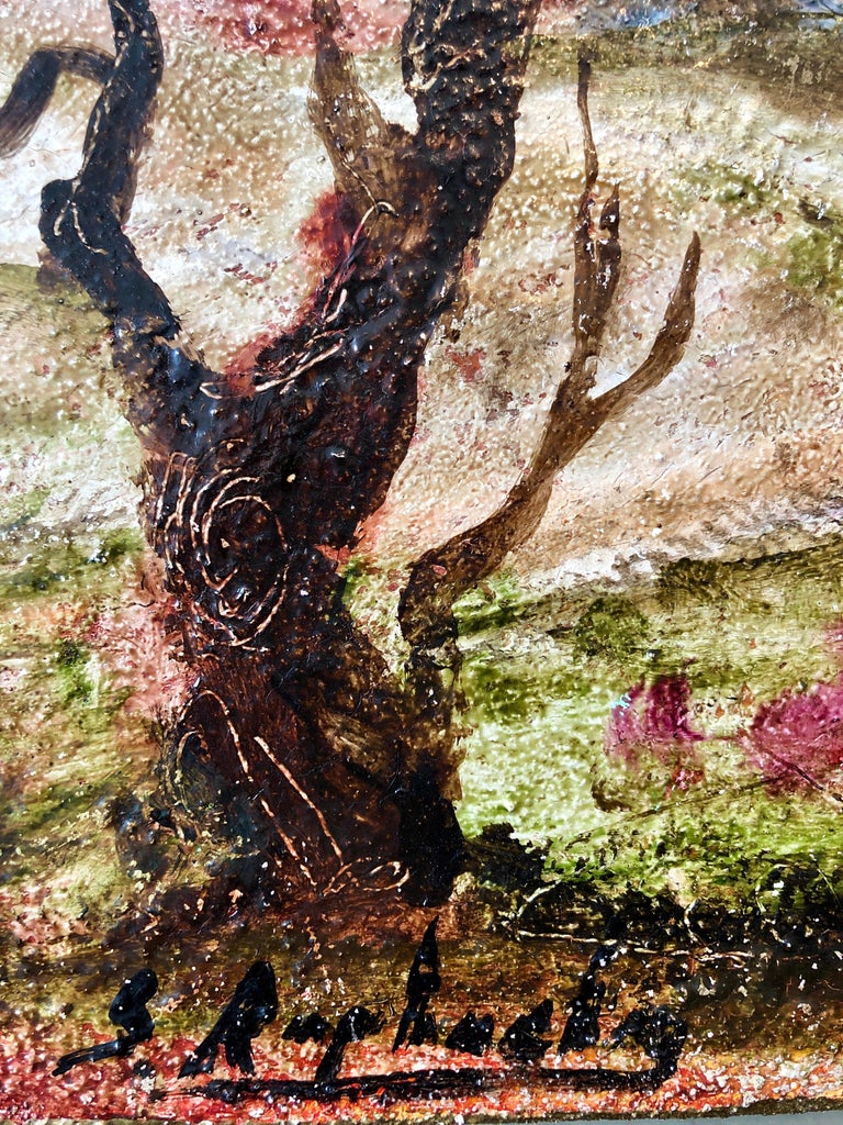 Zvi Raphaeli - Israel Kibbutz Village Jerusalem Hills Judaica Oil ...