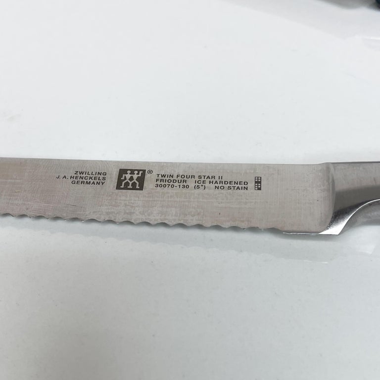 Zwilling Set of Six Black Knives by J A Henckels Made in Germany ...