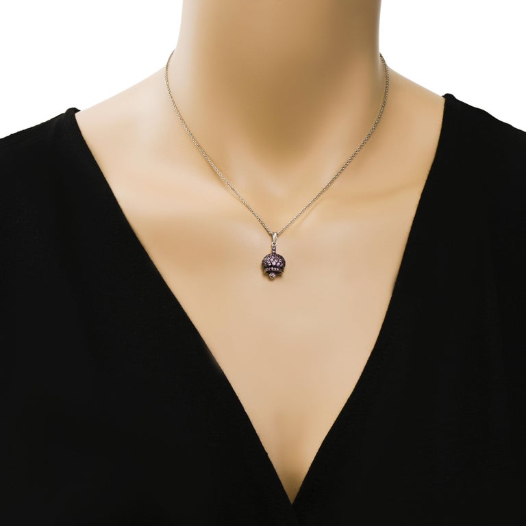 Zydo Sterling Silver, Pink Sapphire Pendant Necklace For Sale at 1stDibs