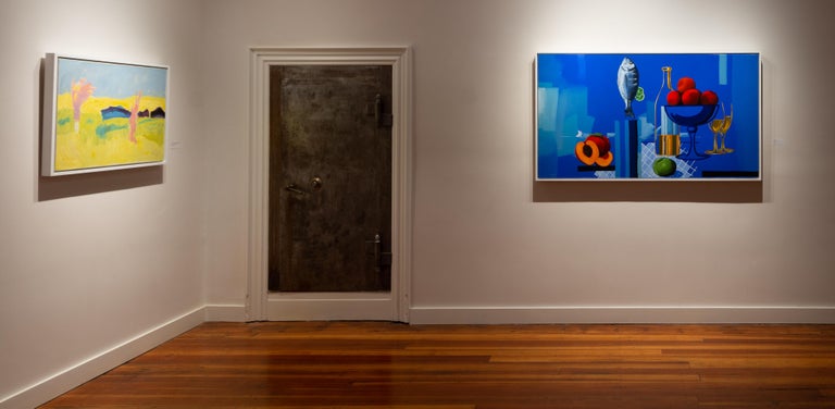 Zygmund Jankowski - Two Pink Trees in a Yellow Field For Sale at 1stDibs